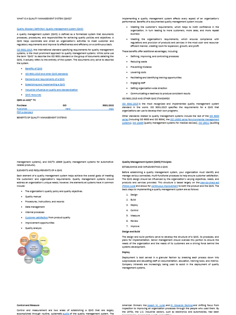 Qms On Asq™ TV Purchase ISO 9001:2015 | PDF | Quality Management System ...