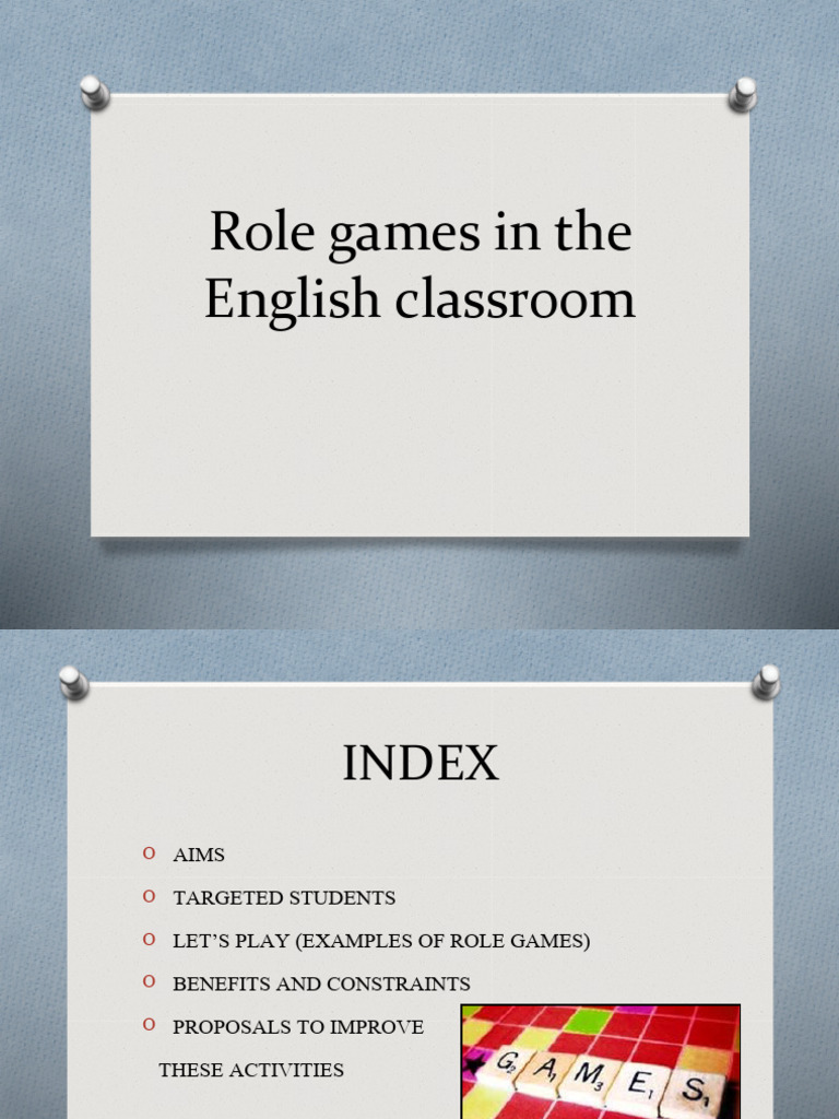 Presentación Role Plays - Rev | PDF | Teachers | Motivation