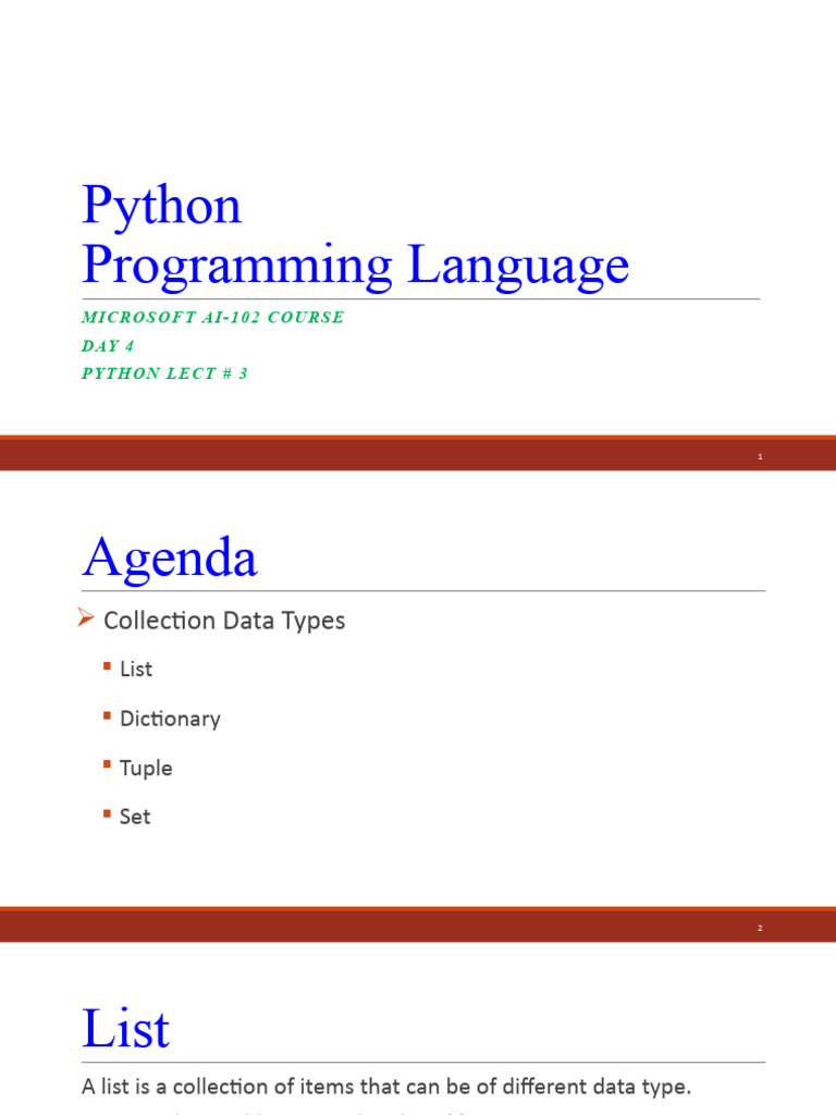 Day 4 - Python Lect 3 | PDF | Algorithms And Data Structures ... Day 4 - Python Lect 3 | PDF | Algorithms And Data Structures ...