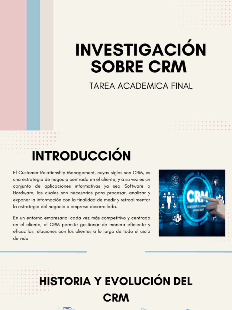 Investigación Sobre CRM: Tarea Academica Final | PDF | Gestión de la relación con el cliente ...