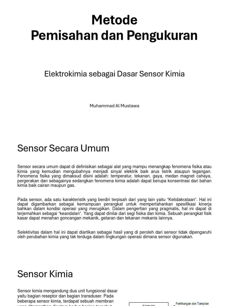 Metode Pemisahan Dan Pengukuran - Week 2 | PDF