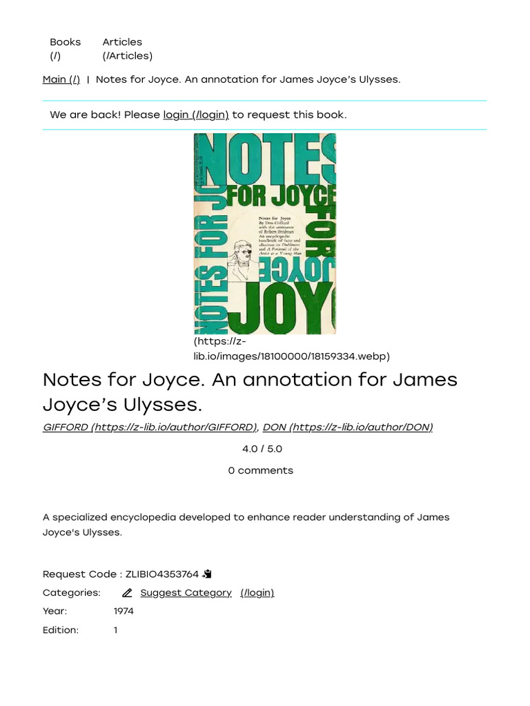 Annotations for Joyce's Ulysses | PDF | Art | Poetry