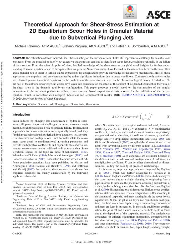 Palermo 等 - 2020 - Theoretical Approach for Shear-Stress Estimation at ...