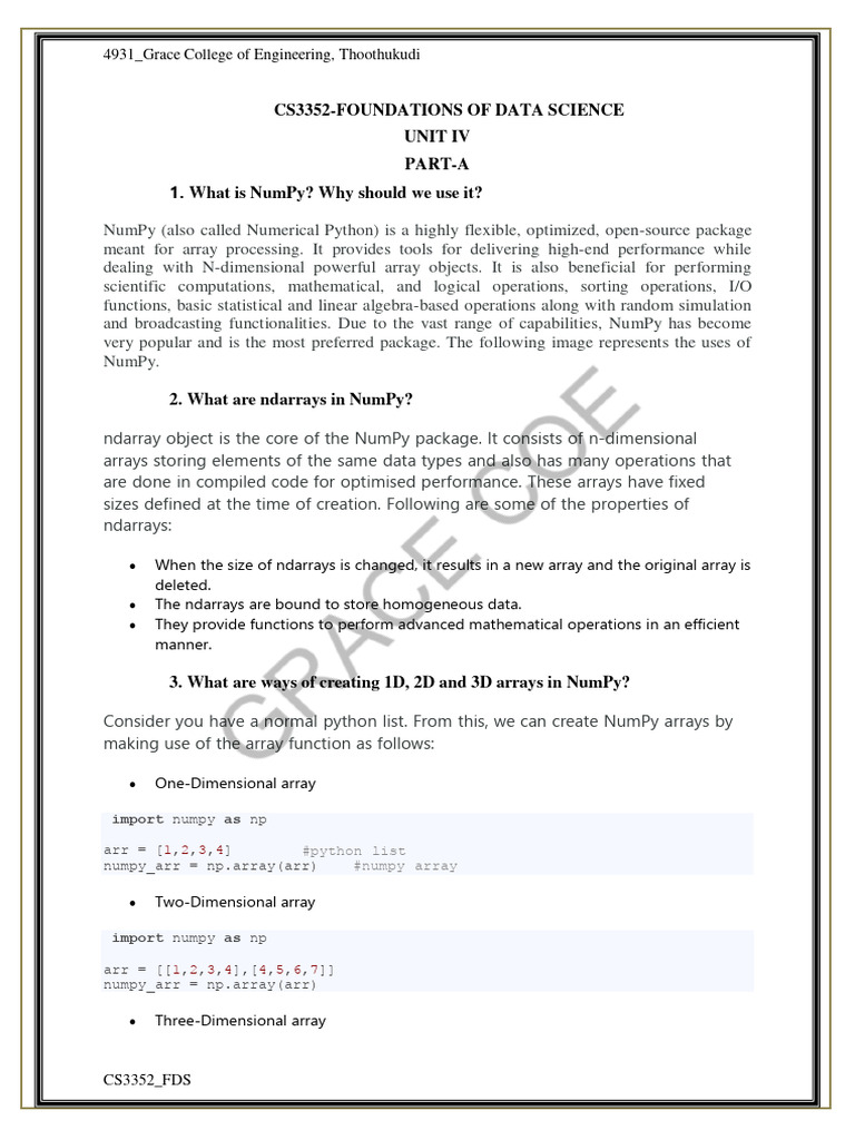 Ii Cse Cs3352 Fds Qb Unit4 Pdf Computer Programming Computing 3448