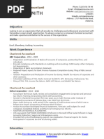 CA Articleship Resume Template | PDF