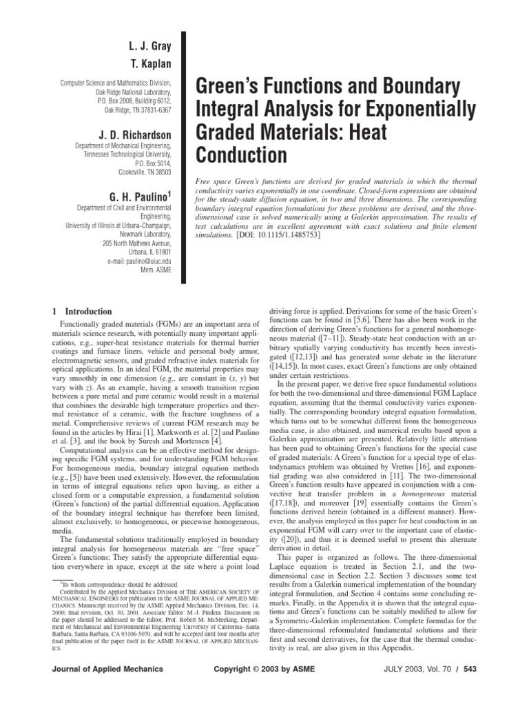 Heat BEM | PDF | Finite Element Method | Green's Function