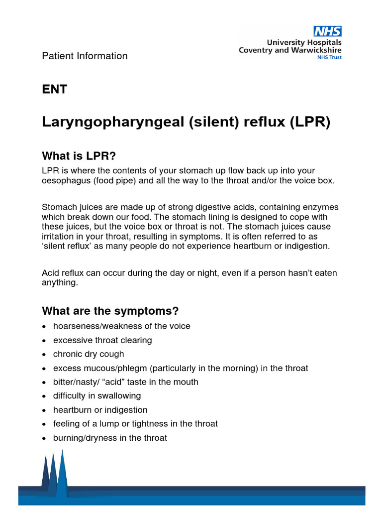 Laryngopharyngeal Reflux | PDF | Gastroesophageal Reflux Disease ...
