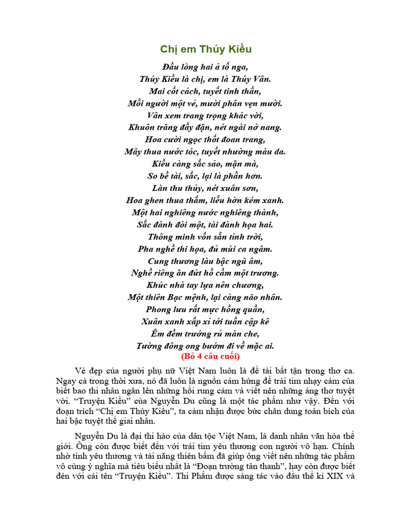 Truyen Kieu - Nguyen Du | PDF