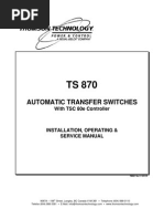 TSC 7320 Transfer Switch Manual | PDF | Switch | Electrical Wiring