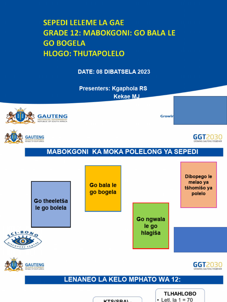 Sepedi Jit Thutapolelo PPP 08 November 023 | PDF
