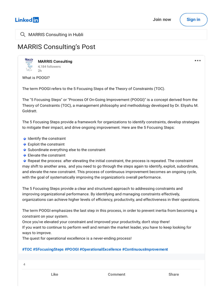 MARRIS Consulting On LinkedIn #Toc #5focusingstep | PDF | Business
