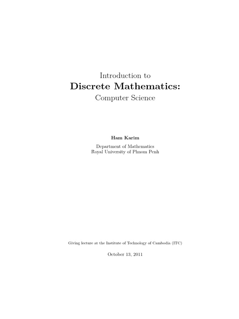 Discrete Math cam | PDF | Mathematics | Mathematical Logic
