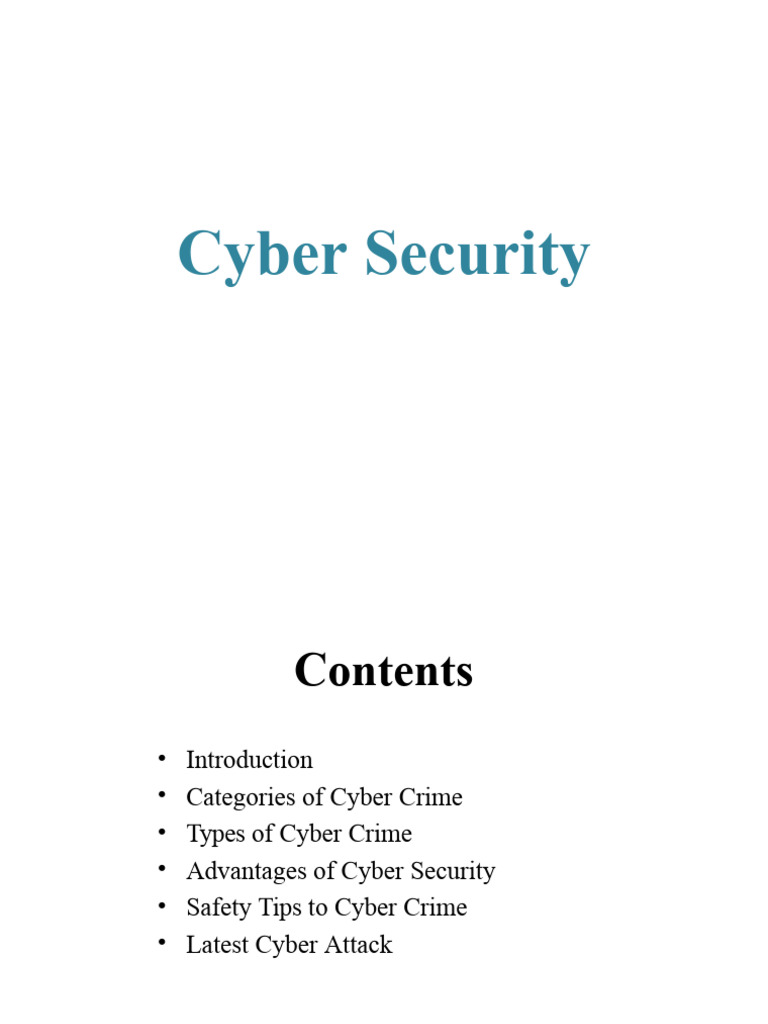 Understanding Cyber Security Essentials | PDF | Malware | Denial Of Service Attack