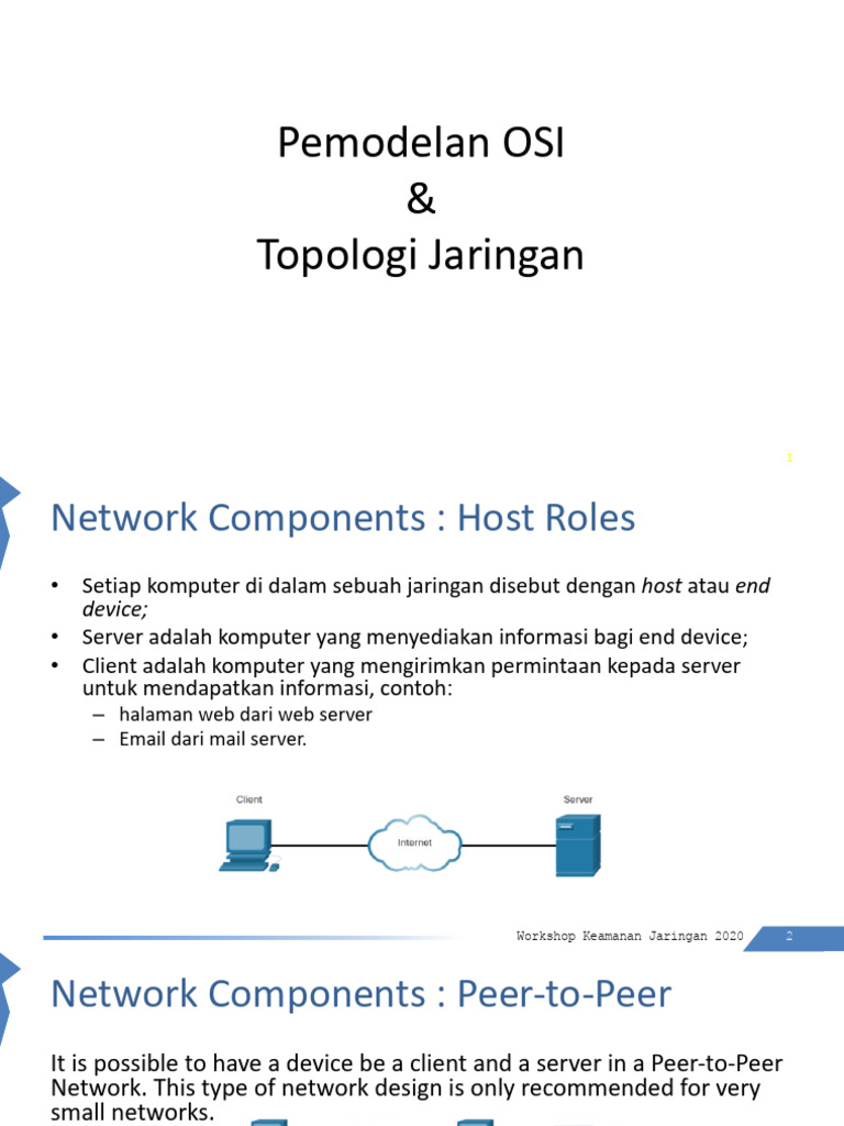 Pemodelan OSI Dan Topologi Jaringan | PDF | Network Topology | Computer Network
