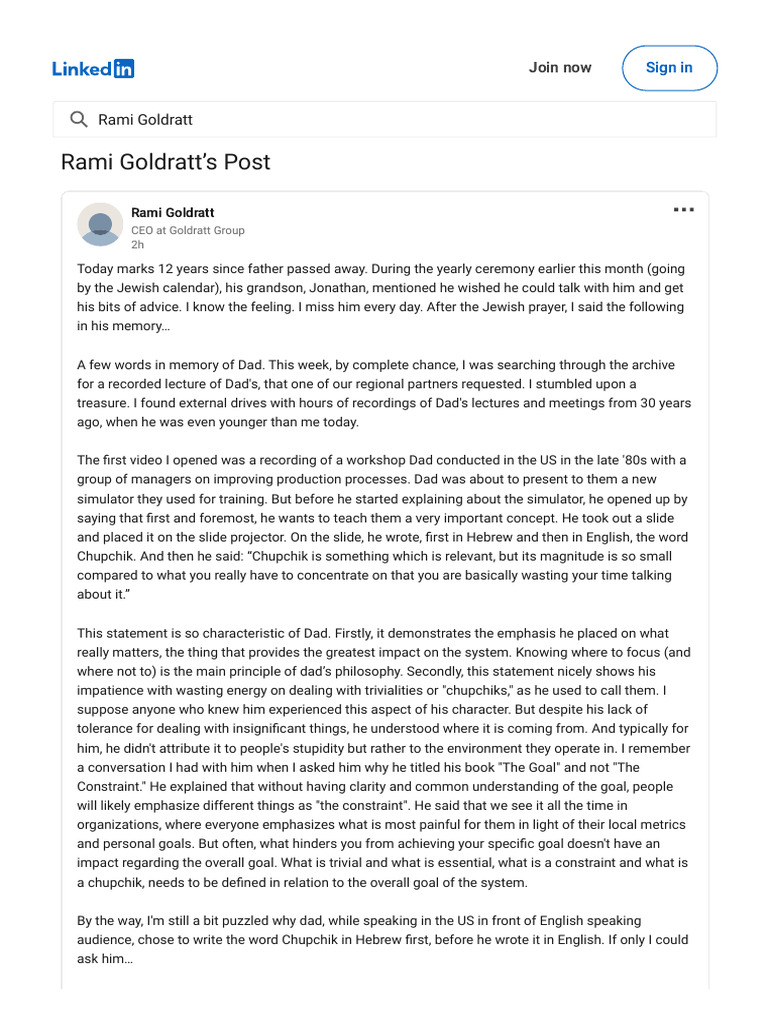Rami Goldratt On LinkedIn Today Marks 12 Years Si | PDF | Forecasting | Retail