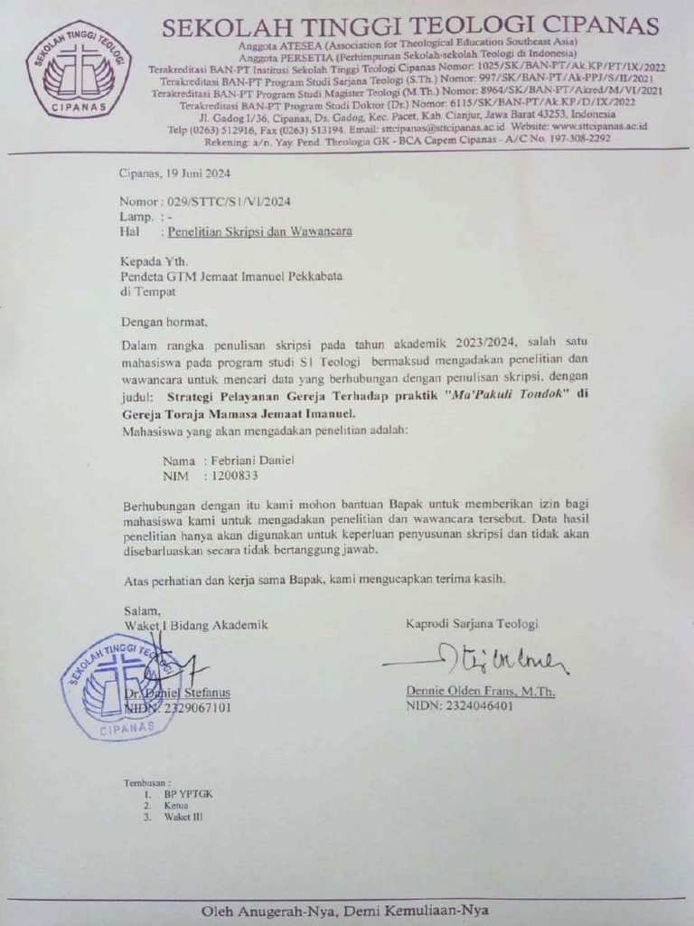 Surat Penelitian Febriani | PDF
