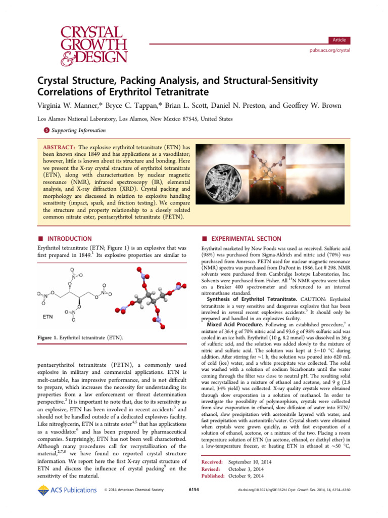 Crystal Structure, Packing Analysis, and Structural-Sensitivity | PDF ...