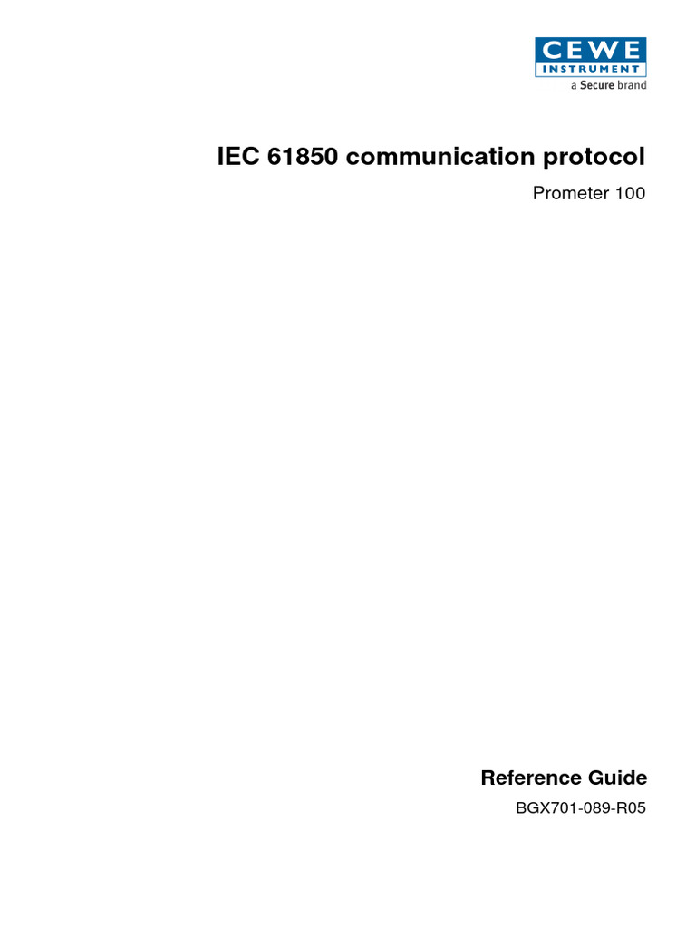 IEC61850 Prometer100 TechnicalReferenceGuide Cewe, BGX701 089 R05 | PDF ...