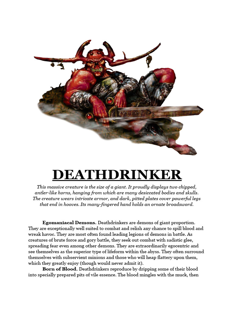 DEATHDRINKER | PDF | Young Adult