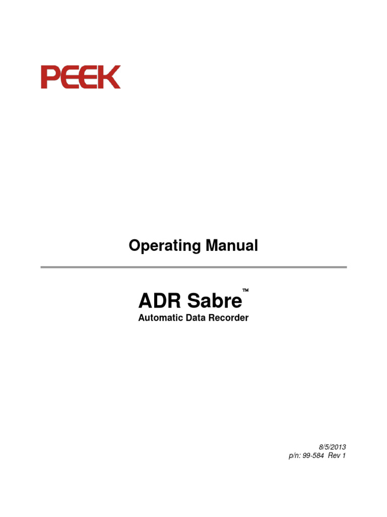 Manual ADR Sabre | PDF | Computer Keyboard | Trademark