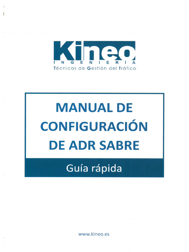 Manual Configuración ADR Sabre | PDF