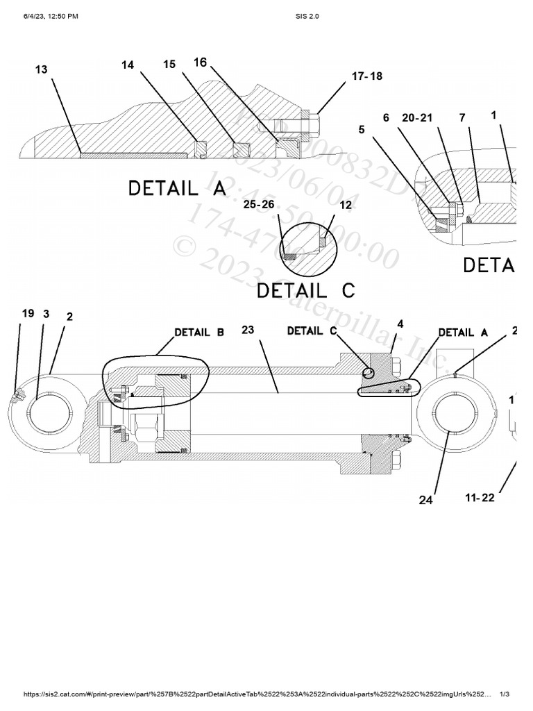 174-4700 Tilt cylinder CAT R2900 GLX | PDF | Firearms | Vehicle Parts