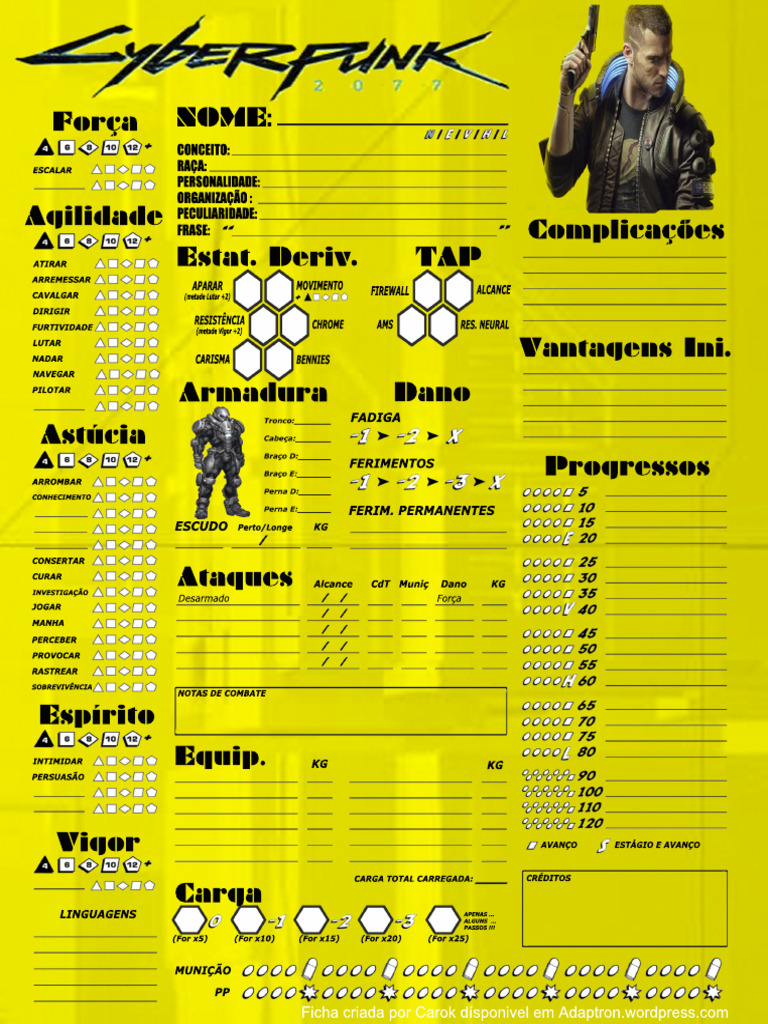 Ficha Savage Worlds Cyberpunk 4 2077m 1 | PDF