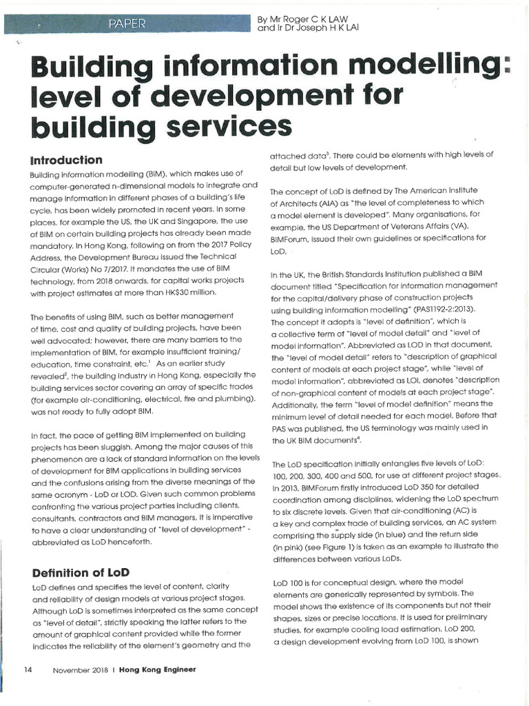 BIM - Level of Development for Building Services | PDF BIM - Level of Development for Building Services | PDF