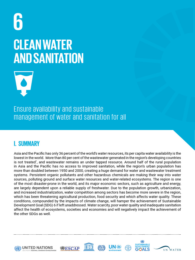 SDG 6 Goal Profile | PDF | Water Management | Environmental Science