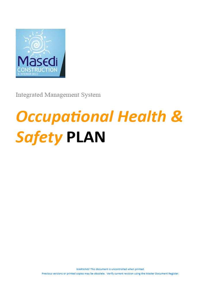 6. MCID- SHE Plan. | PDF | Occupational Safety And Health | Personal ...