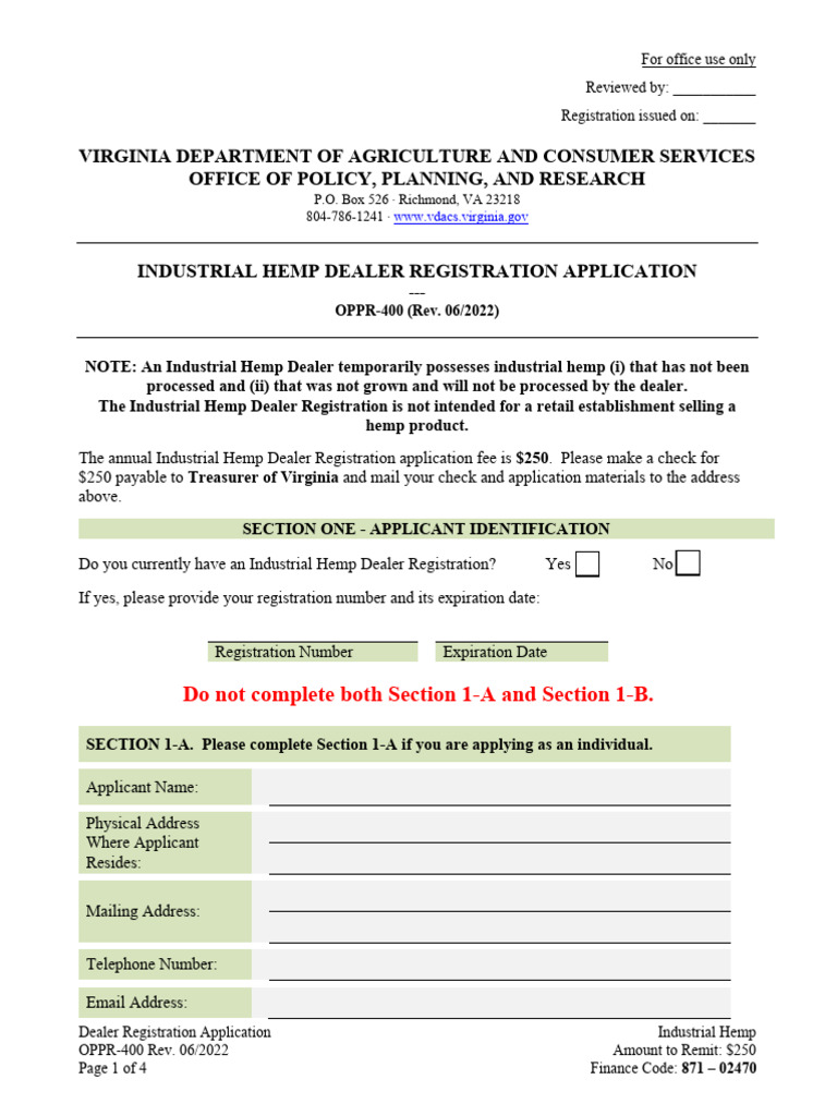 Dealer Registration Application | PDF | Freedom Of Information Act ...