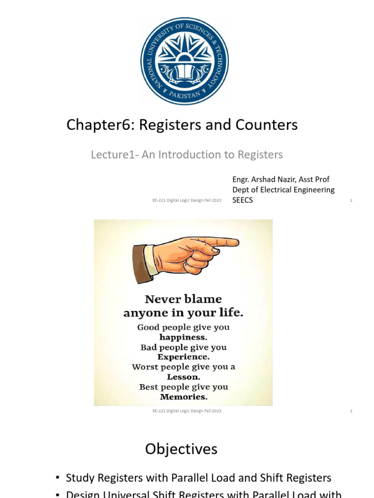 Lecture1 Chapter6 - An Introduction To Registers | PDF | Computer Data ...