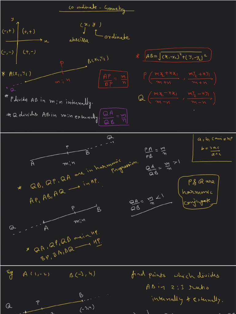Distance Formula Section Formula Locus Problems and Area of Polygon ...