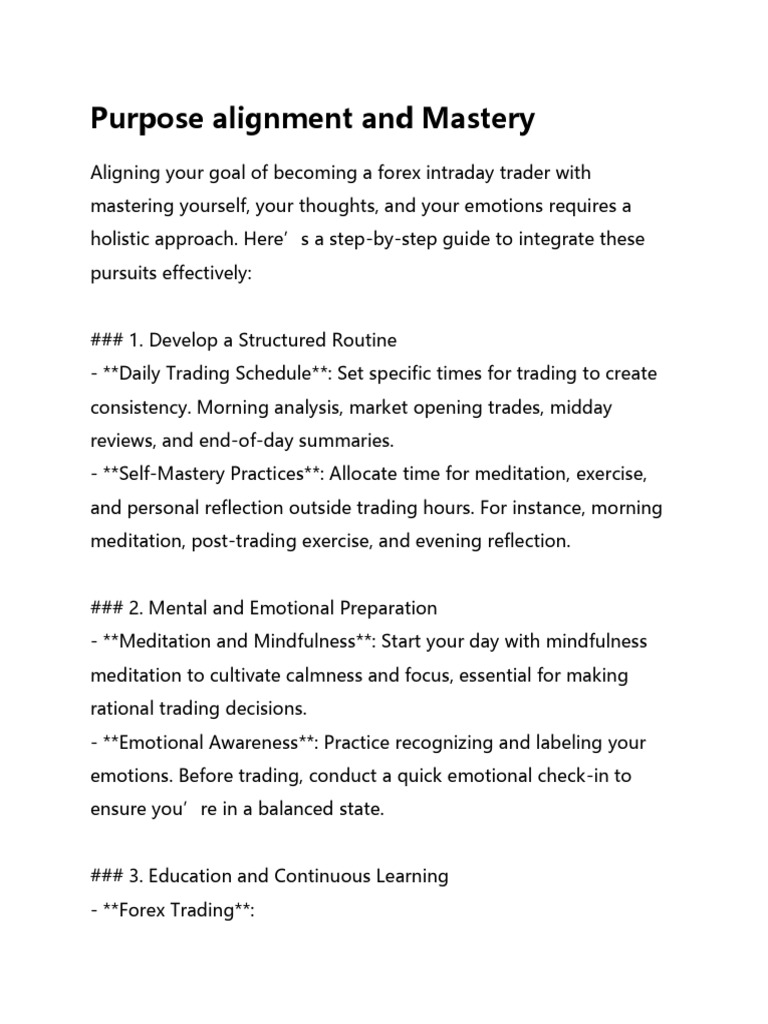 Purpose Alignment and Mastery | PDF | Mindfulness | Psychological ...