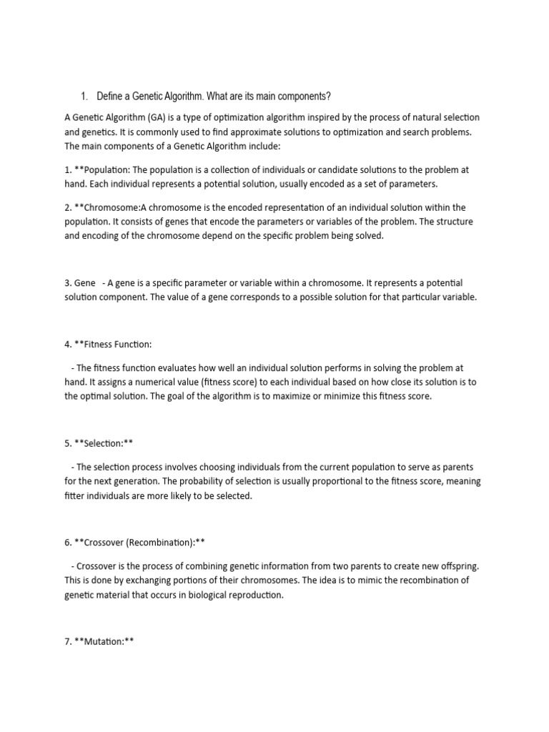 A Genetic Algorithm | PDF | Genetic Algorithm | Mathematical Optimization A Genetic Algorithm | PDF | Genetic Algorithm | Mathematical Optimization