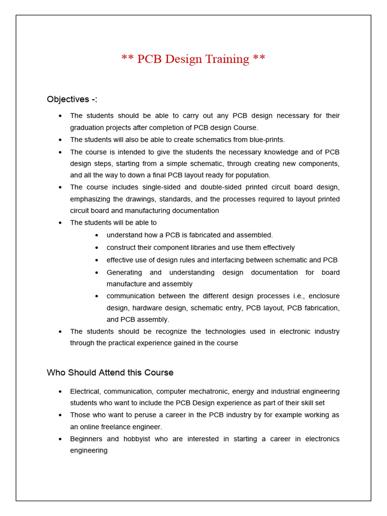 PCB Design Training - Keyworld | PDF | Printed Circuit Board | Electronic Design