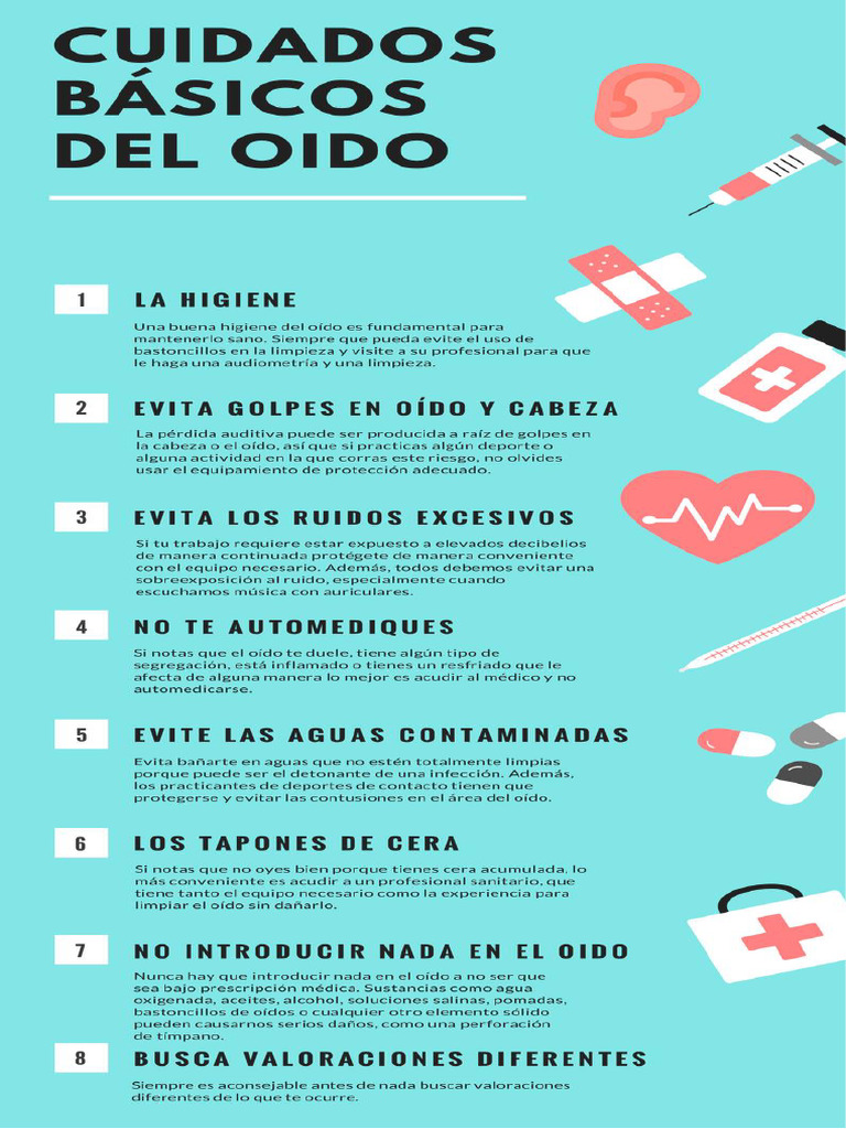 Cuidados Basicos Del Oido | PDF