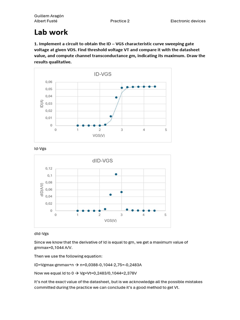 Practice 2 Lab work | PDF | Electrical Engineering | Electronic Circuits