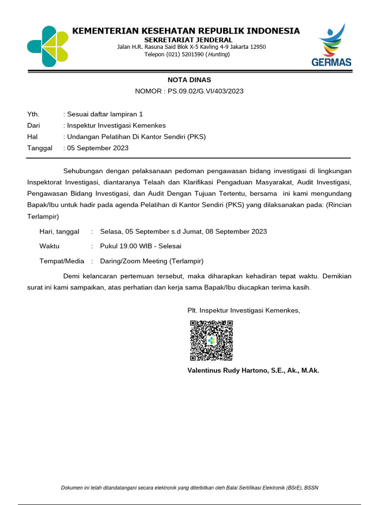 Undangan PKS Ir Invest | PDF