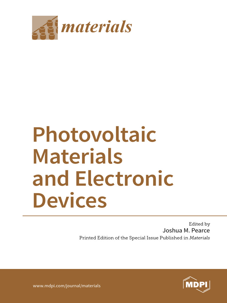 Photovoltaic Materials and Electronic de | PDF | Photovoltaics | Solar Power