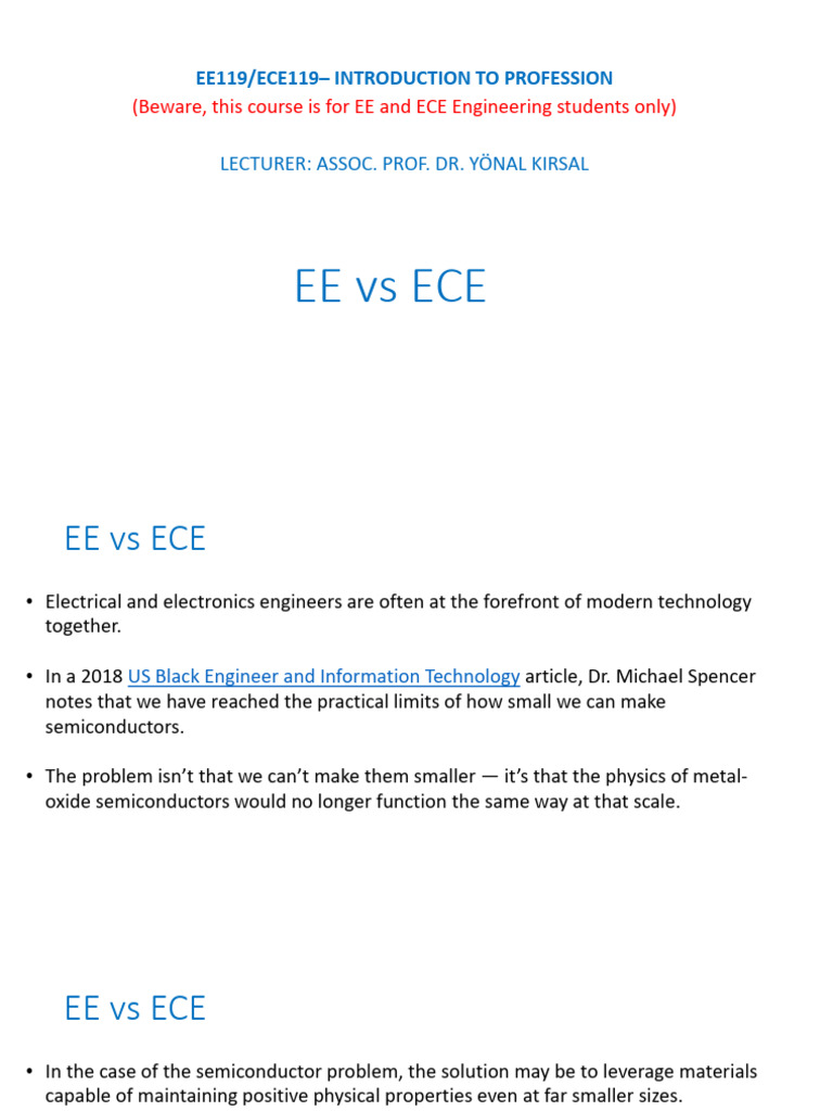L2-EE Vs ECE | PDF | Electrical Engineering | Electronic Engineering