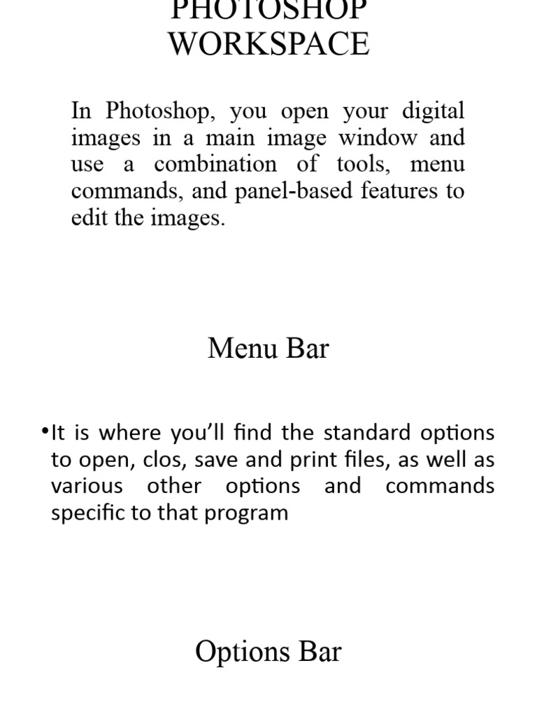 Photoshop Workspace | PDF | Computers