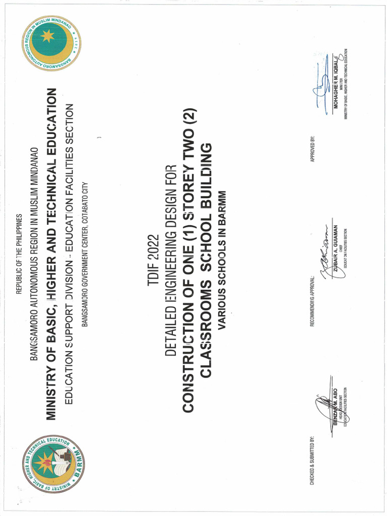 Plan Construction of One (1) Storey Two (2) Classrooms School Building ...
