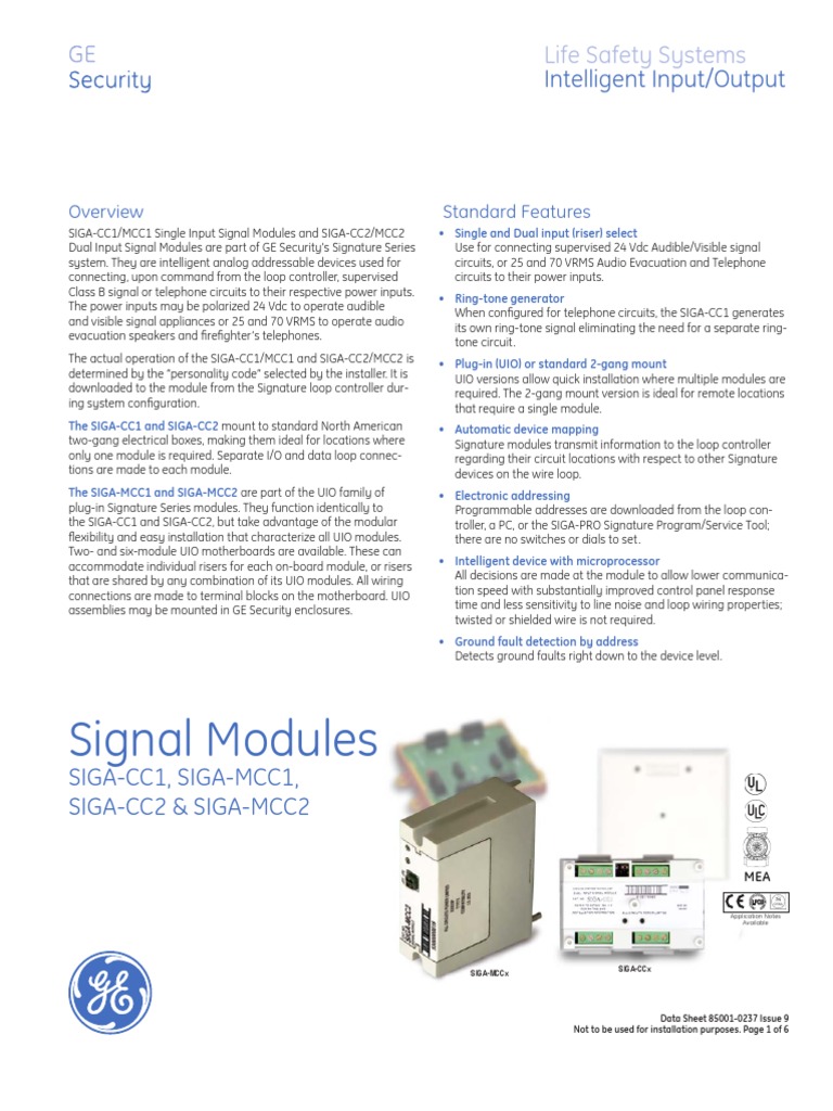 Módulos SIGA CC1 e CC2 | PDF | Electrical Wiring | Telephone