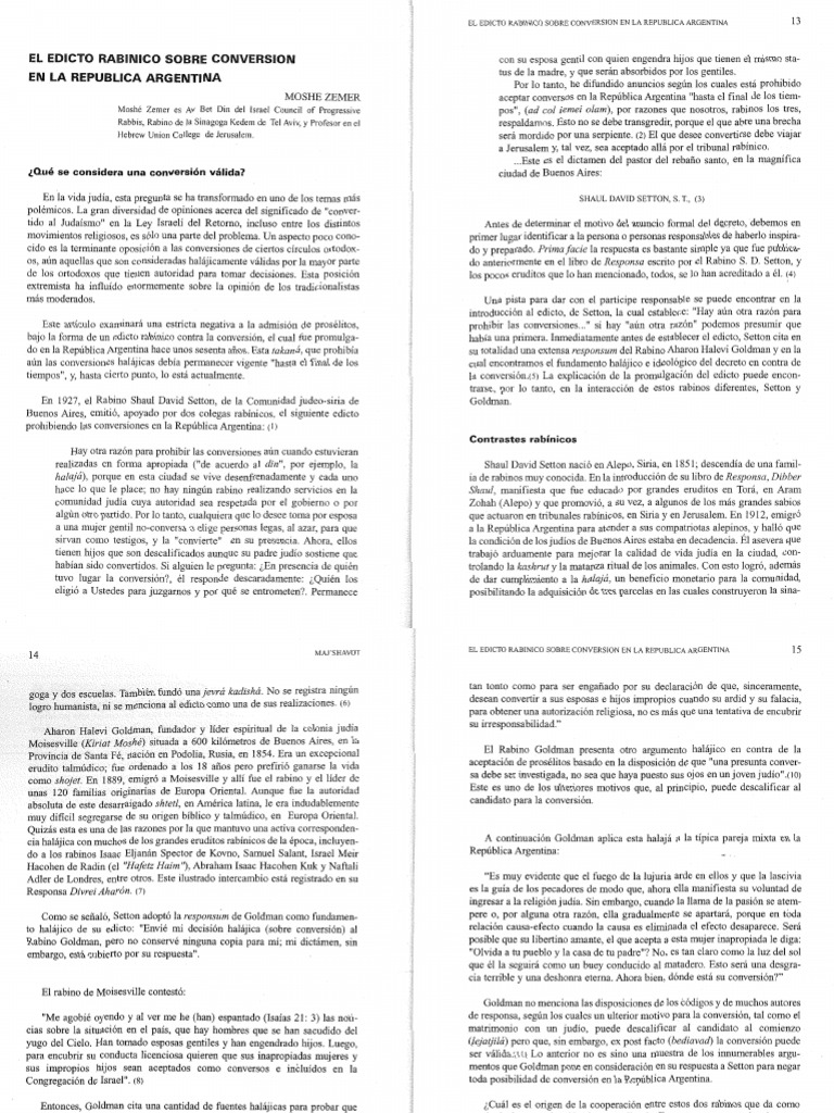 Edicto Rabínico contra Conversiones | PDF | Conversión religiosa | Halakha