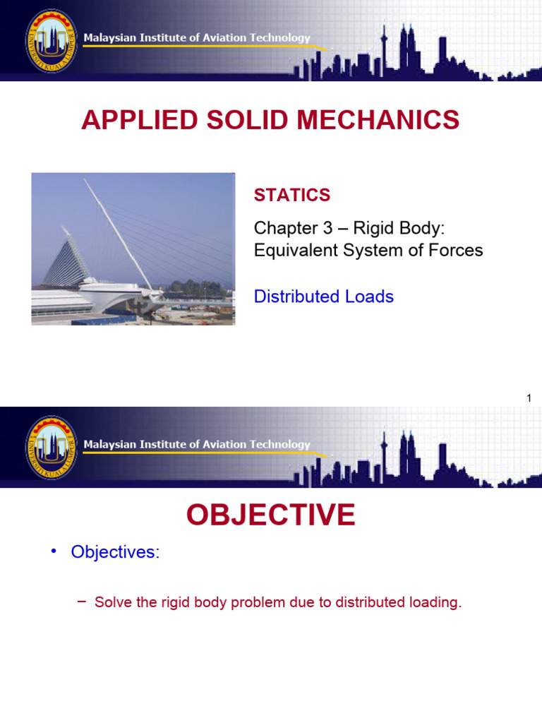 Ch3-6-Equivalent System Forces - Distributed Loads | PDF | Force | Beam (Structure)