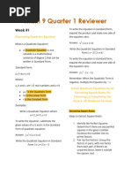 MATHEMATICS 10 First Quarter Reviewer | PDF | Polynomial | Factorization