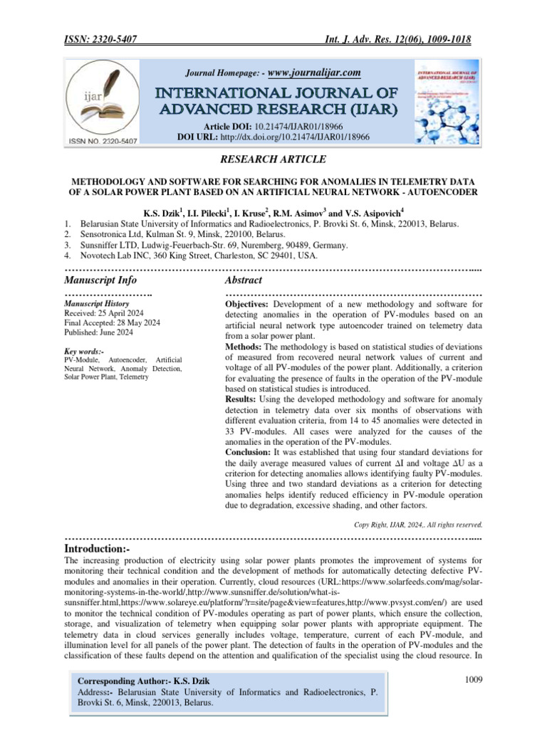 Methodology and Software For Searching For Anomalies in Telemetry Data ... Methodology and Software For Searching For Anomalies in Telemetry Data ...