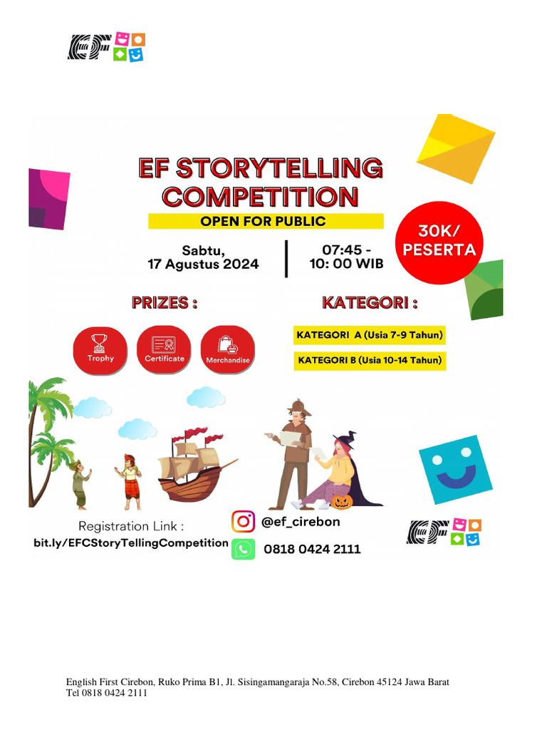 Proposal EF Storytelling Competition & EF Grammar Competition | PDF ...