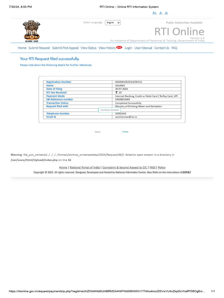 Delhi Jal Board RTI | PDF | Banking Technology | Payments